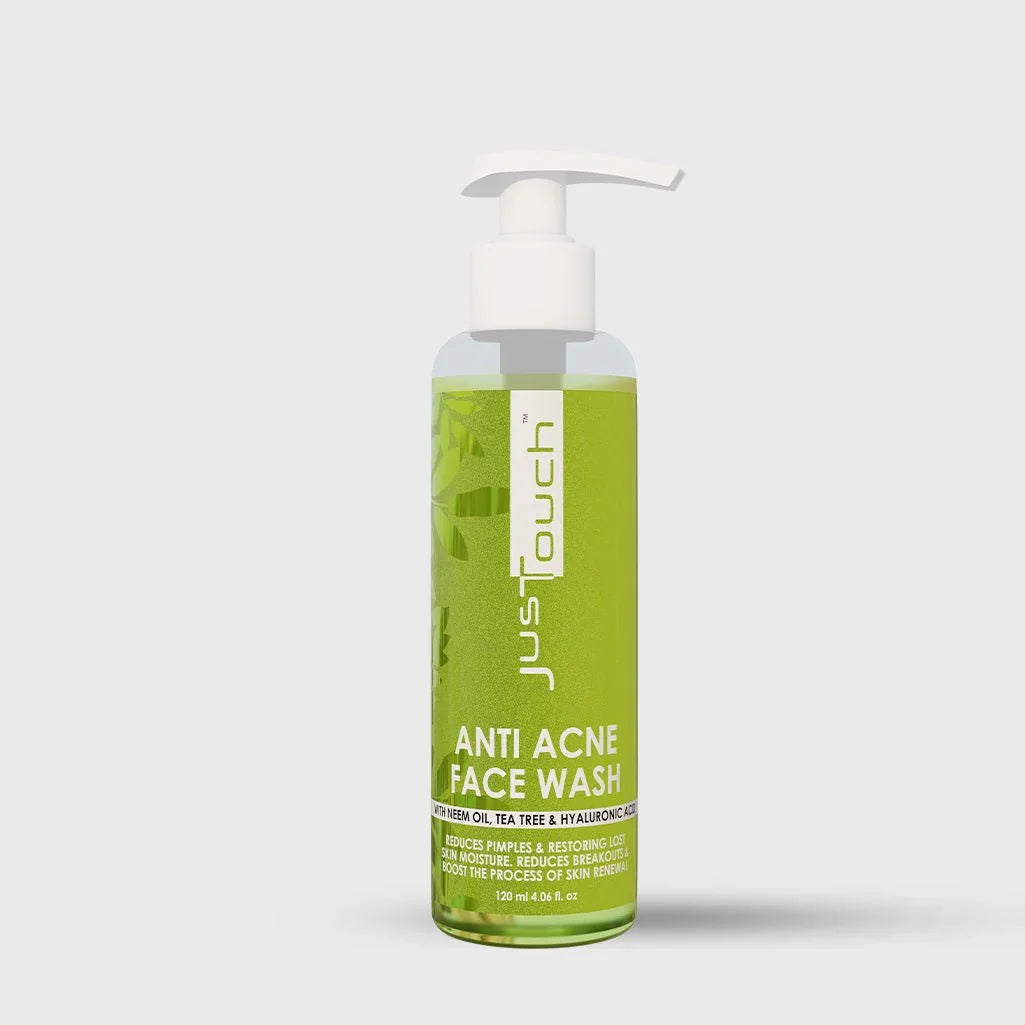 JusTouch Anti Acne Face Wash – For Oily & Acne-prone Skin